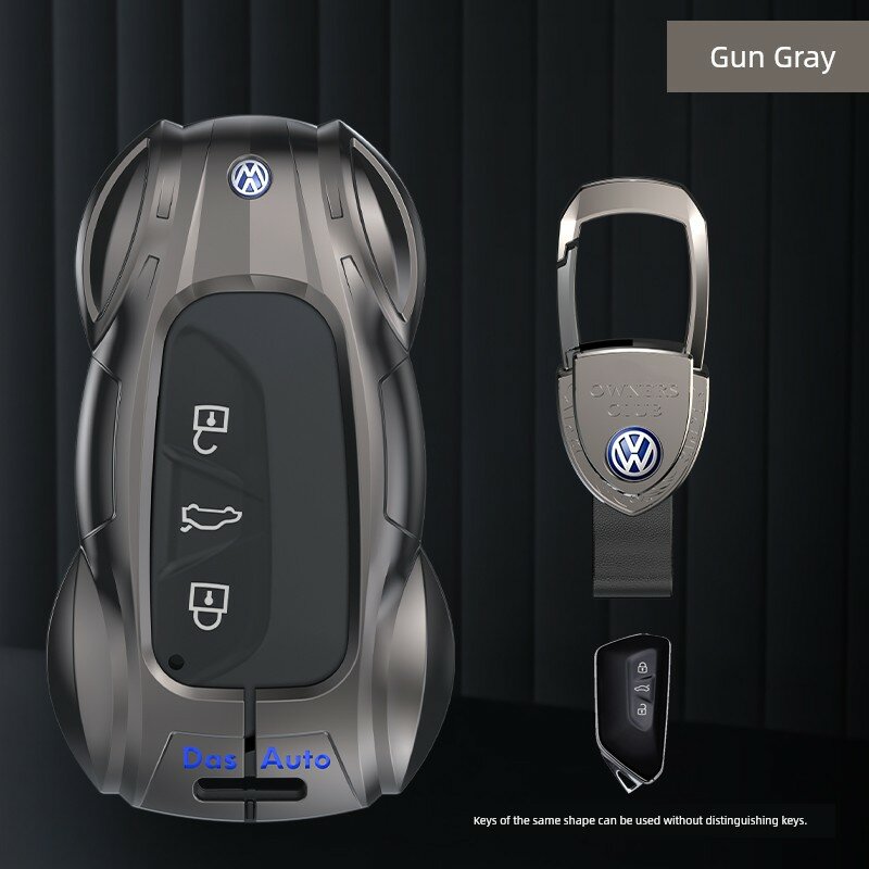 Ключевой чехол для Volkswagen Magotan Tiguan Jetta Lavida Новый умный Граунметалл с металлической застежкой для ключей