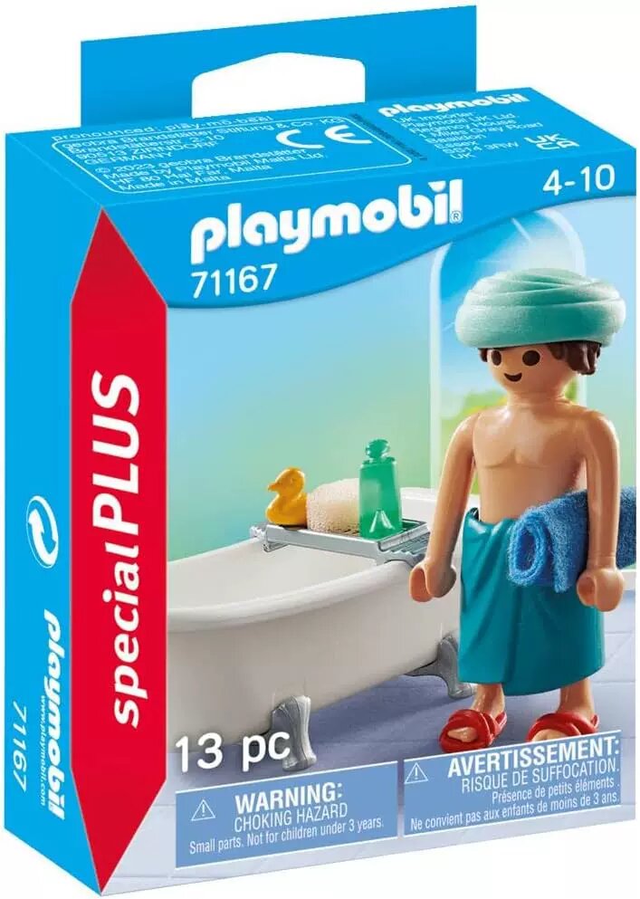 Кукла Playmobil Mobigo S25 в слепой упаковке: персонаж 71167 Мальчик в ванне, коллекционная игрушка для детей