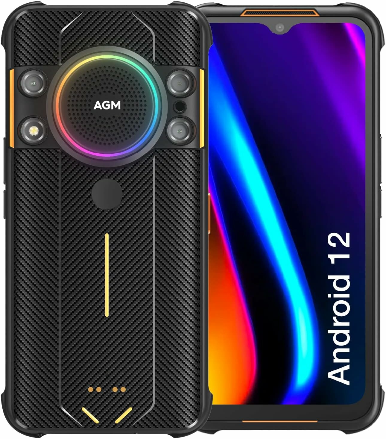 Защищенный смартфон AGM H5 на Android 12, 6,52-дюймовый HD-экран, 4 ГБ ОЗУ, 64 ГБ ПЗУ, 7000 мАч