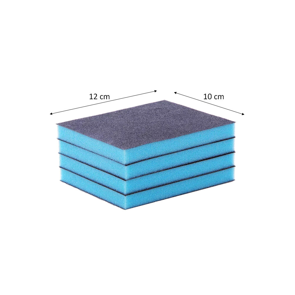 Щётка Для Мытья Посуды Из Наждачной Губки 4 Штуки Размер 12x10x1 2 См Многоцветная
