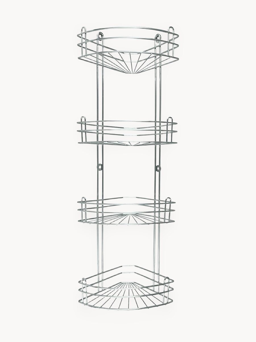 Полка для ванной 4-ярусная угловая Rosenberg RUS-385026-4 Zn