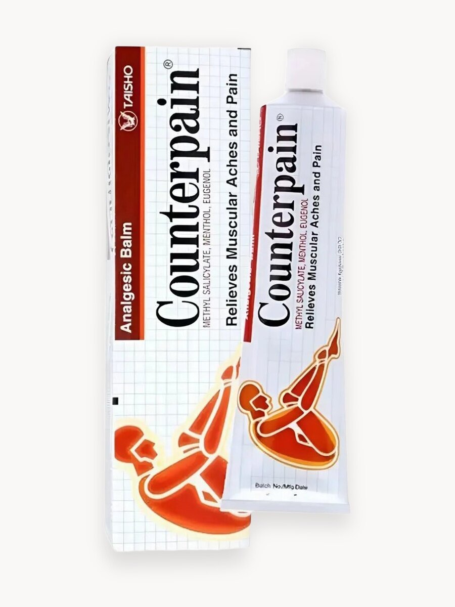 Тайский бальзам Counterpain, для обезболивания тела, при растяжениях, противовоспалительный, разогревающий, 60 грамм