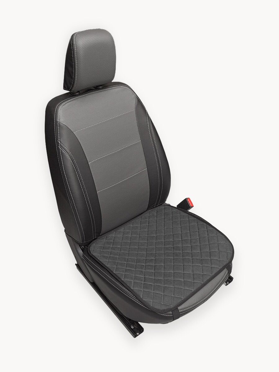 Сидушка универсальная велюр (серый ) серый ромб (передний ряд сидений)
