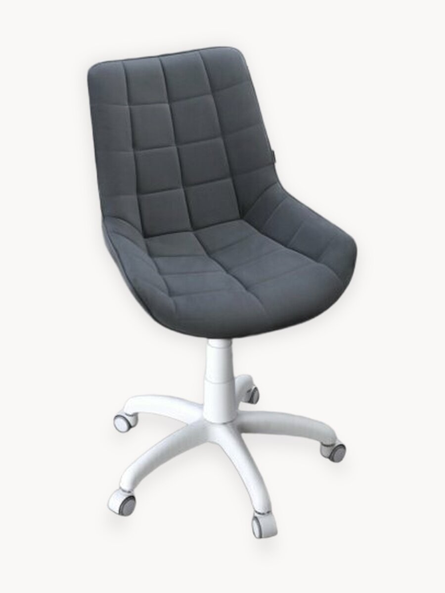 Кресло офисное Фабрикант феликс G, антивандальная ткань, темно-серый, белый пластик