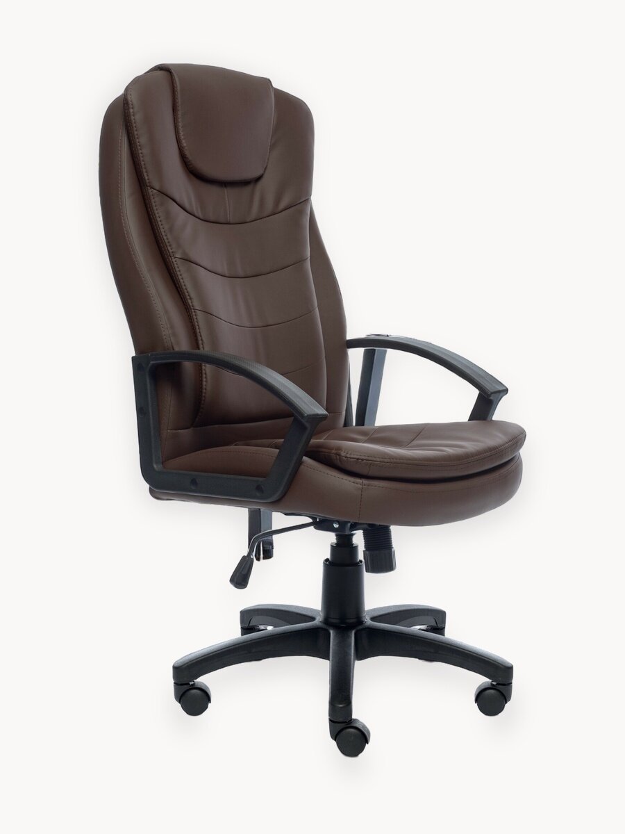 Кресло The World of Comfort Patrick-1, офисное, экокожа, коричневый, до 120кг