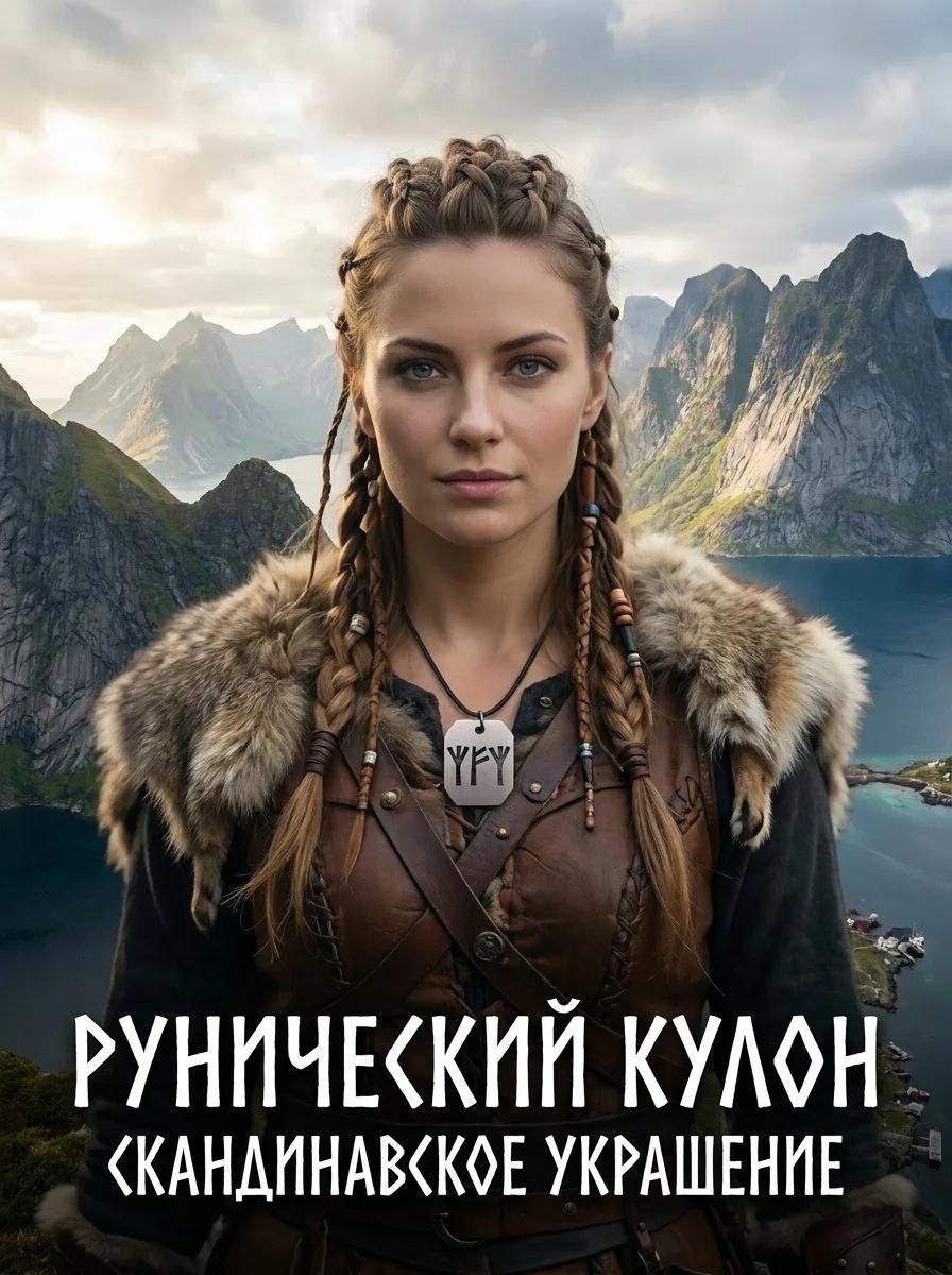 Подвеска руна феху талисман кулон амулет оберег