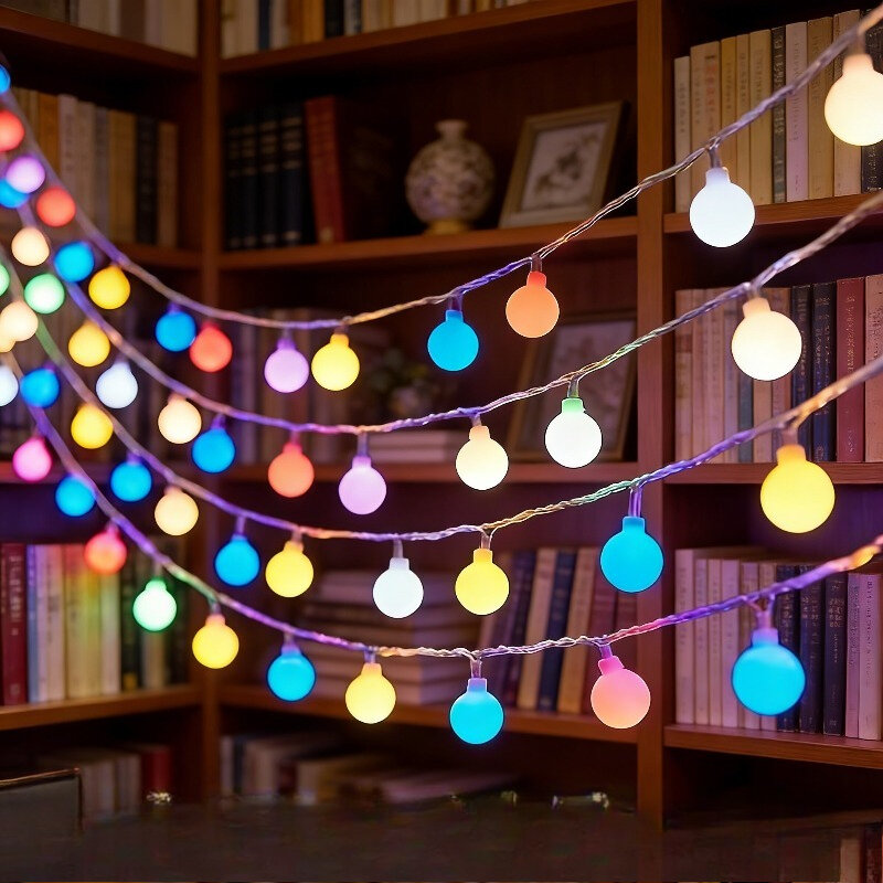 Светодиодная гирлянда 50 LED, 5 м, с USB питанием и матовыми диодами, для домашнего интерьера и праздников