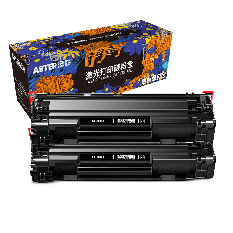 TIANCAI 388a Чёрная картридж-тонер 2 шт. для принтеров HP M1136 M126a M126nw M128fn Цвет：[1500 страниц] Стандартная