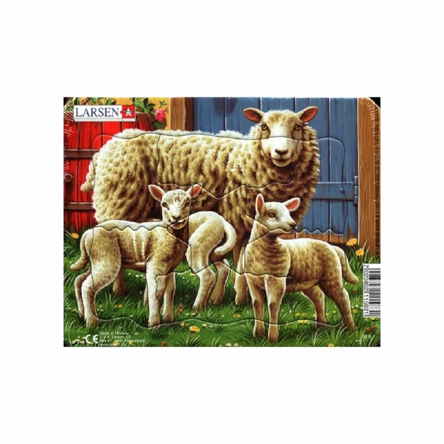 Пазл Животные фермы, в ассортименте, 7 эл, Larsen