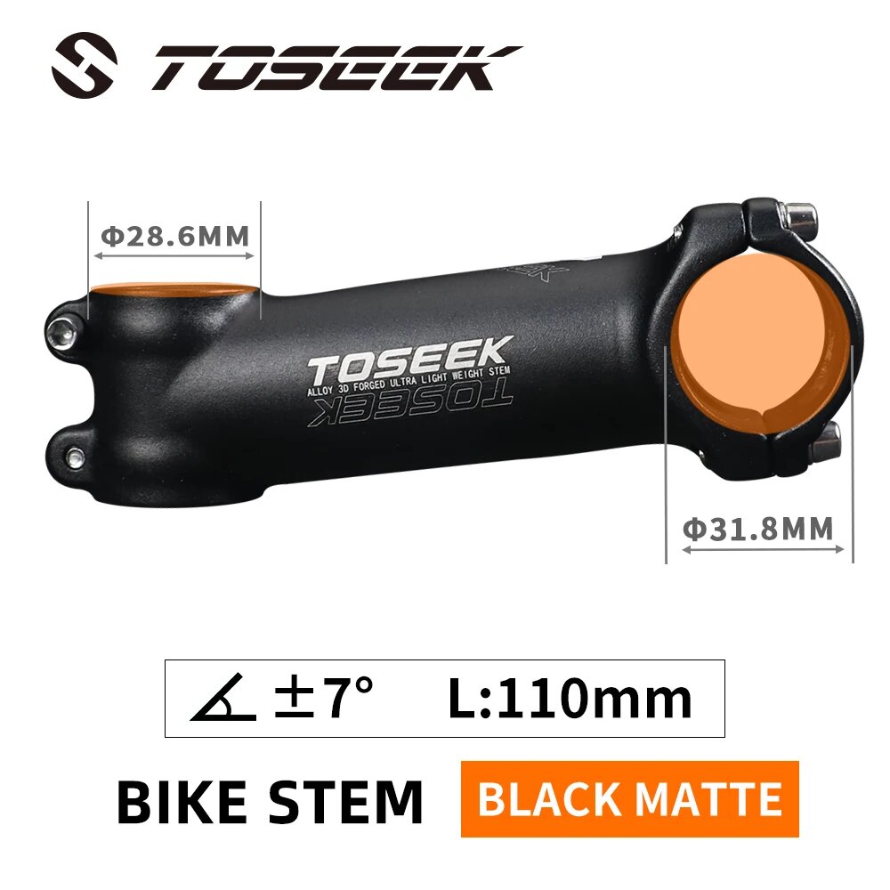 TOSEEK Алюминиевый вынос руля для MTB 31.8 мм 7/35 градусов Angle 7-110mm