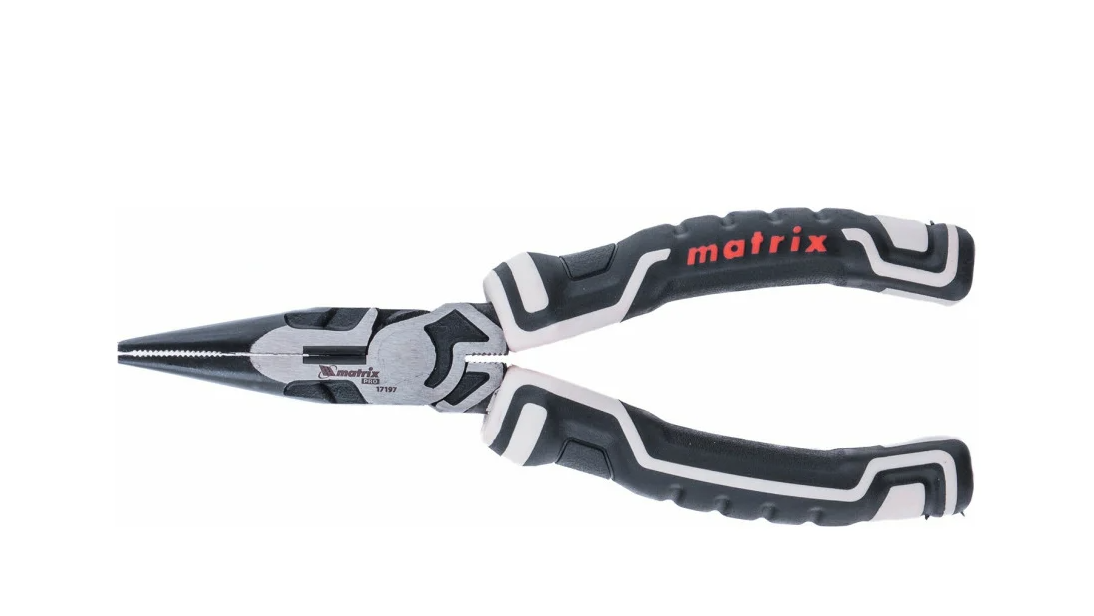 Прямые длинногубцы MATRIX PRO 165 мм, усиленная система 17197