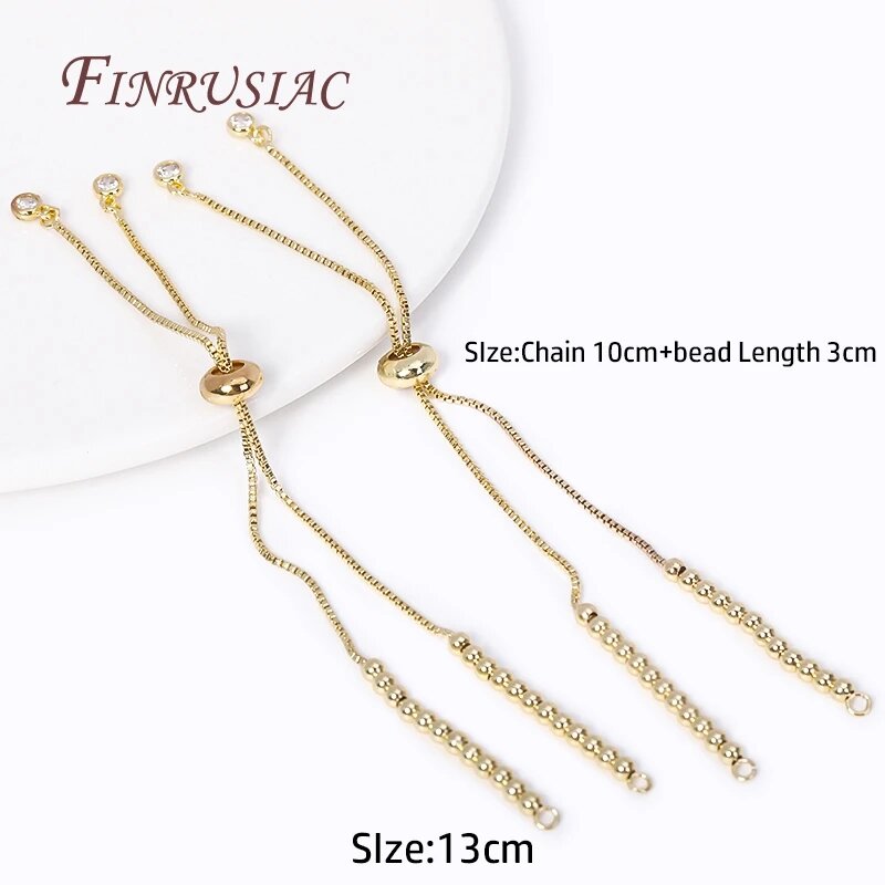 Золотой браслет-цепочка FINRUSIAC 13см, 18K Gold Plated