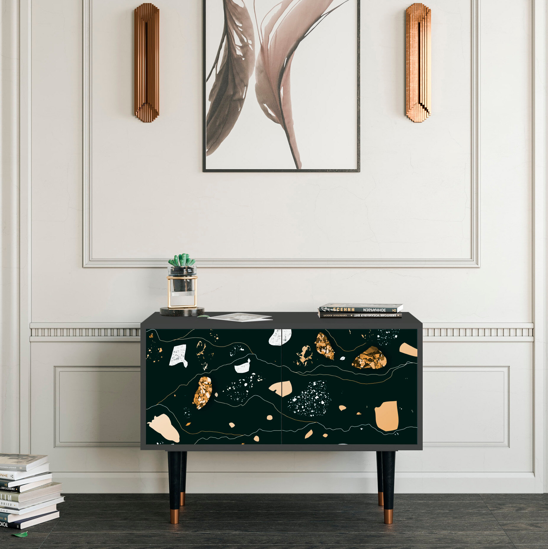 Комод - STORYZ - S1 Space Rocks, Размер - 94 x 69 x 48 см, Цвет корпуса - , Антрацит