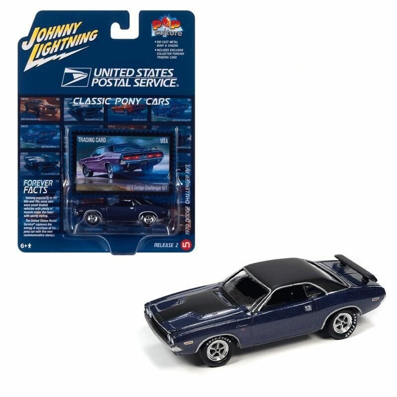 Машинка Johnny Lightning 1/64 JL Dodge Van Mongoose Studebaker With Camper Chevy Monte Carlo Dodge Challenger Die-cast Alloy Model Collection Toy Gift