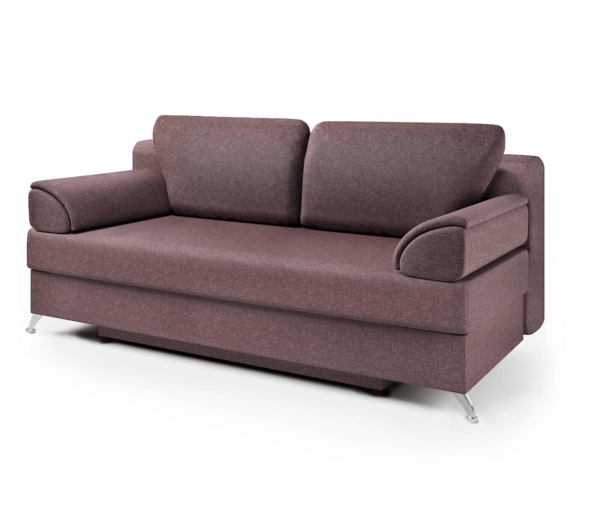 Диван-кровать Шарм-Дизайн ЕвроШарм 130х193 см, диван раскладной, еврокнижка, прямой, рогожка, цвет латте