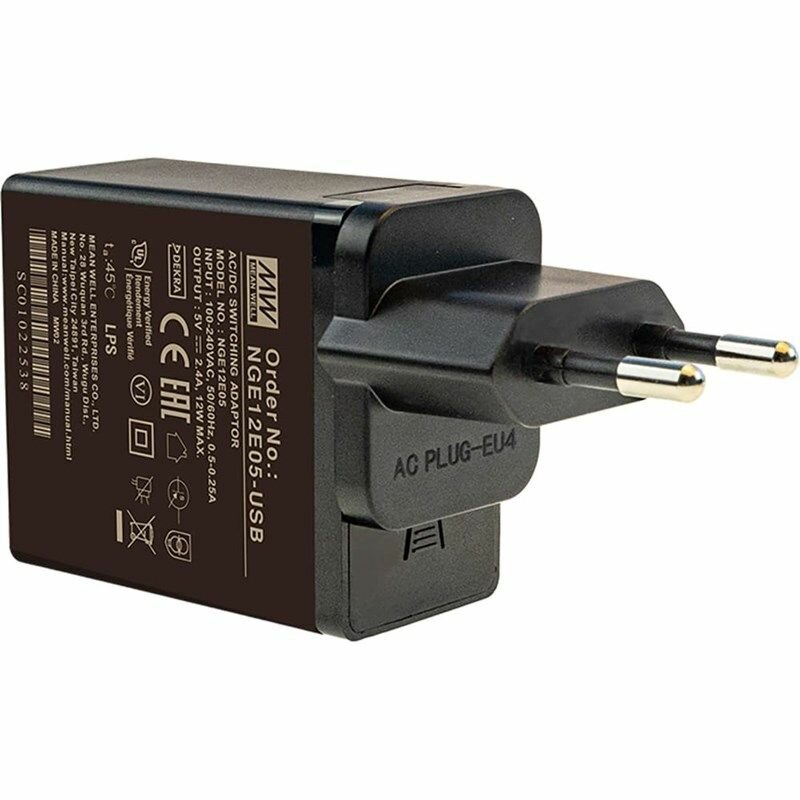 Настенный адаптер питания AC-DC Mean Well NGE12E05-P1J