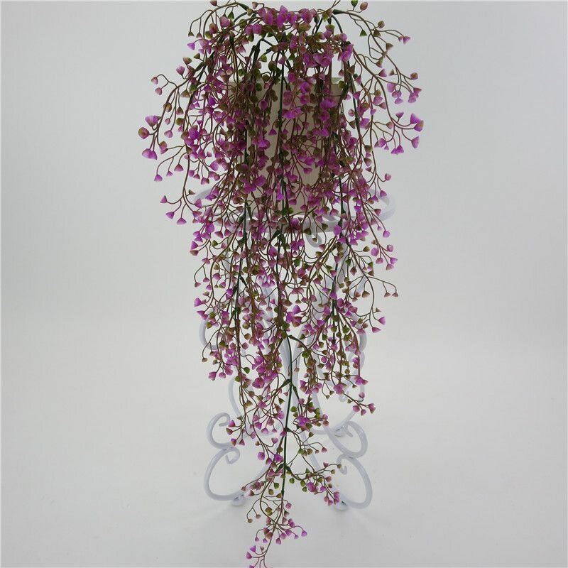 Реалистичные искусственные висячие цветы для декора сада и праздника, подвесные пластиковые лозы с ивовым дизайном, украшение на стену, беседку, свадьбу, дом и вечеринку, розово-красный