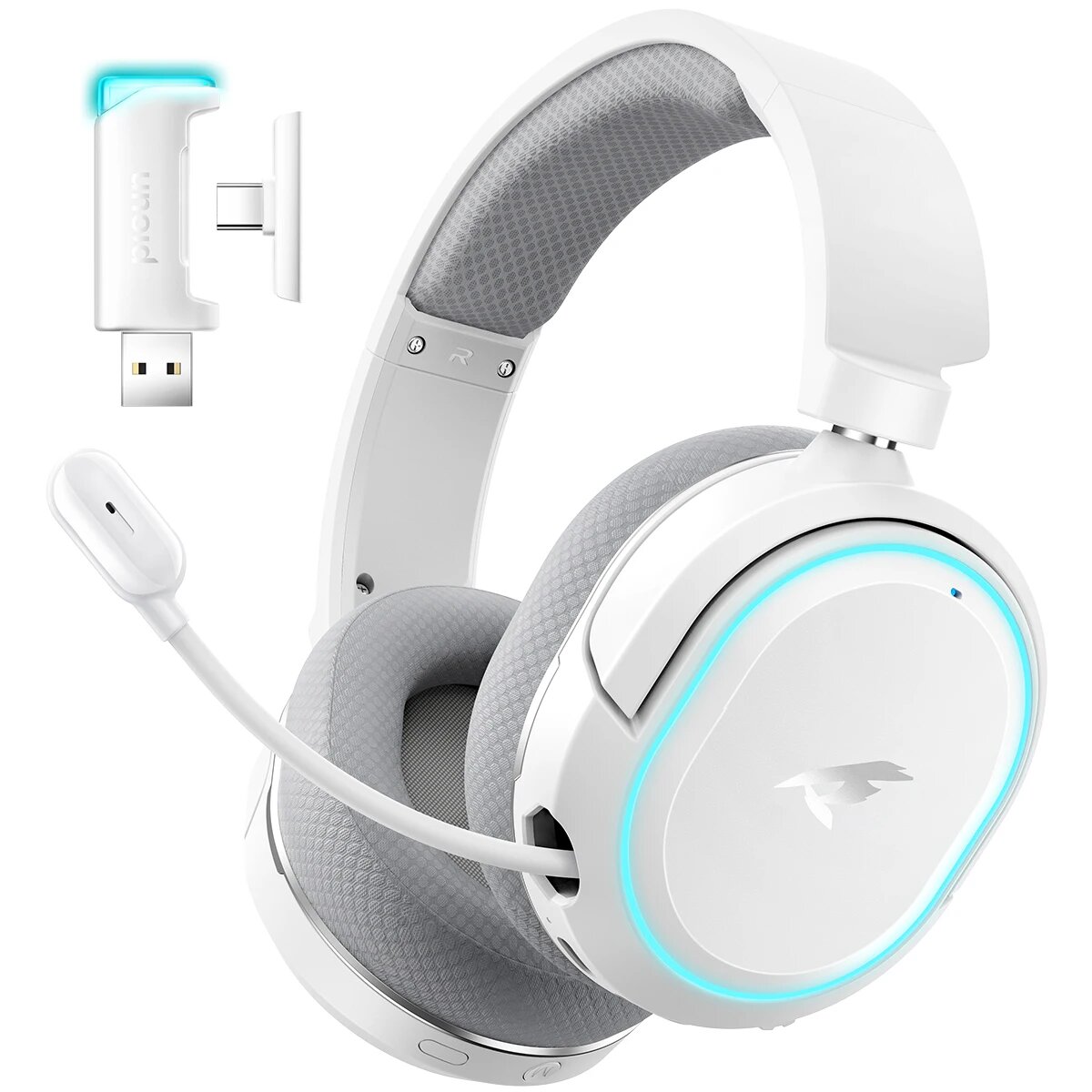 Picun G2 Беспроводная игровая гарнитура Bluetooth 5,3 2,4G Наушники 7.1 Surround 5 мс с низкой задержкой ENC Микрофон для ПК PS4 PS5 Телефонный переключатель