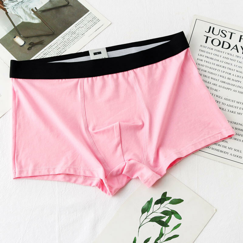 Трусы-боксеры мужские, XL, розовые, хлопок, быстросохнущие