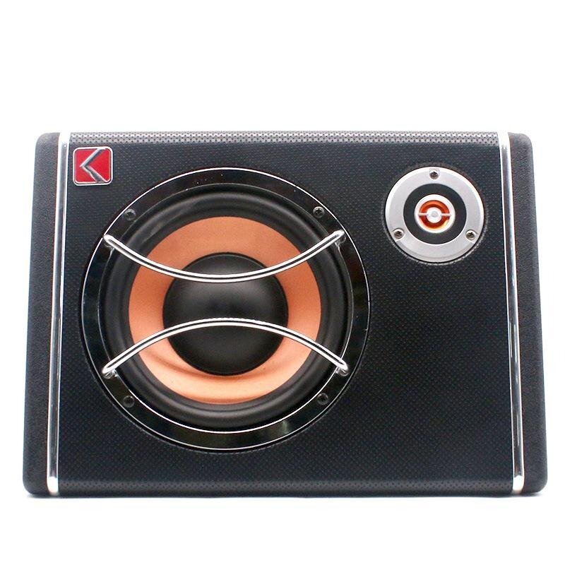 Сабвуфер активный KUERL 8" 480Вт с усилителем — в авто, USB/AUX/SD входы, мощный бас, компактный корпус, установка легко
