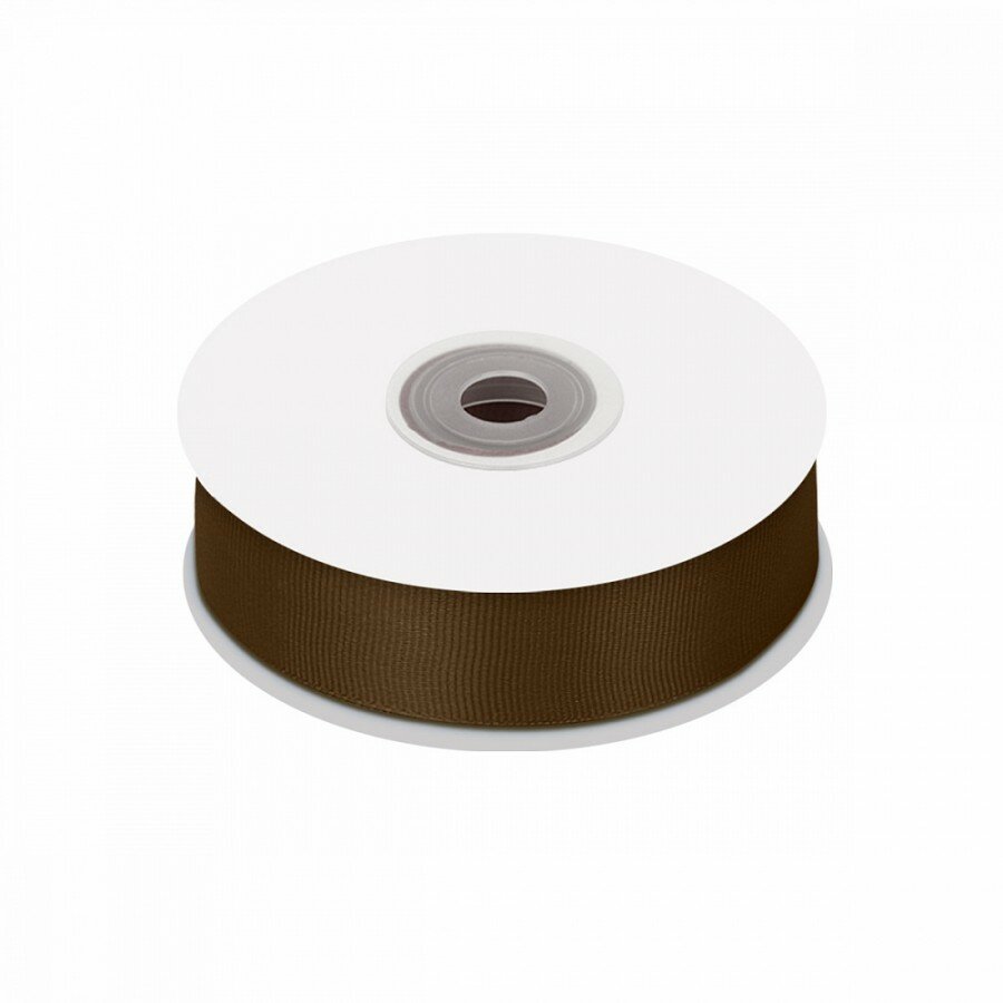 Лента репсовая 25мм цв. 814 коричневый Magic4Hobby 22,8м (+-1м) картон/пенопласт