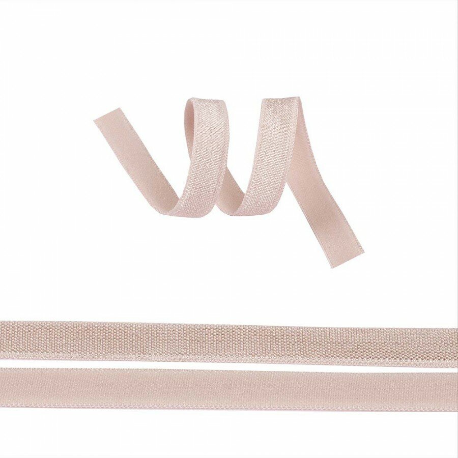 Резинка TBY бельевая (окантовочная блестящая) шир.10мм цв. S185 серебристый пион уп.50 м