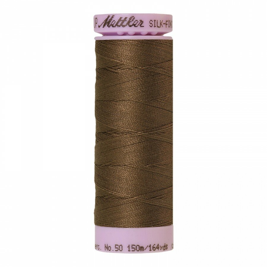 Нить для машинного квилтинга SILK-FINISH COTTON 50, 150 м 1182 Pine Bark