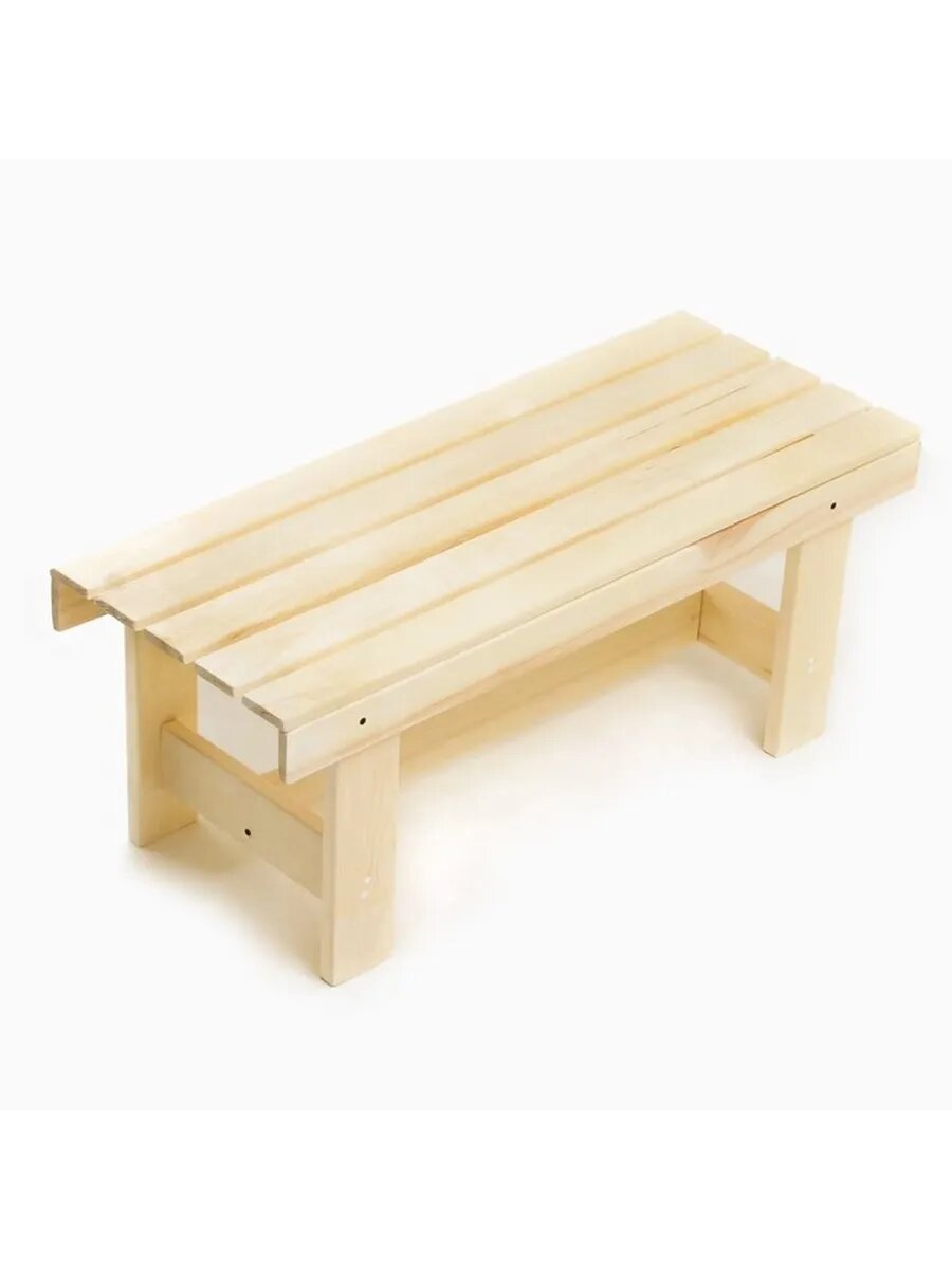 Деревянная лавочка для сада и бани