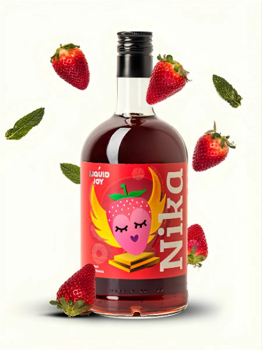 Сироп Liquid Joy "Клубника" для коктейлей, лимонадов и десертов 0,7л