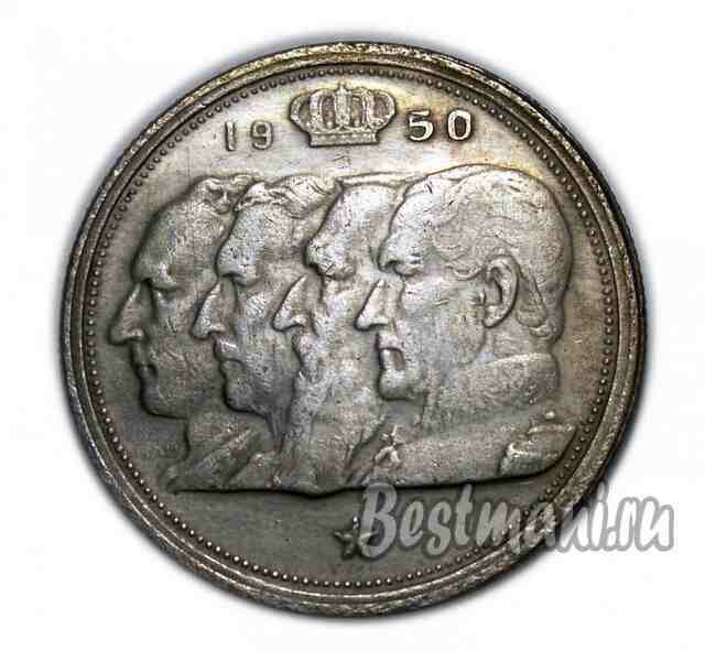 100 франков 1950 года Бельгия портреты королей в серебре сувенирная копия монеты, нумизматика, деньги для коллекции