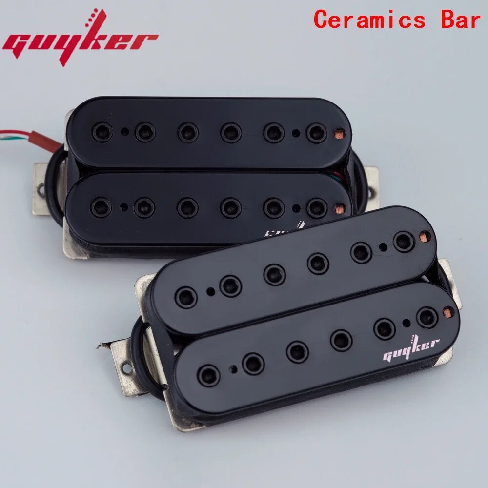GUYKER Звукосниматели хамбакеры для электрогитары черные 7,5К/16,6К ceramics BK-XBB