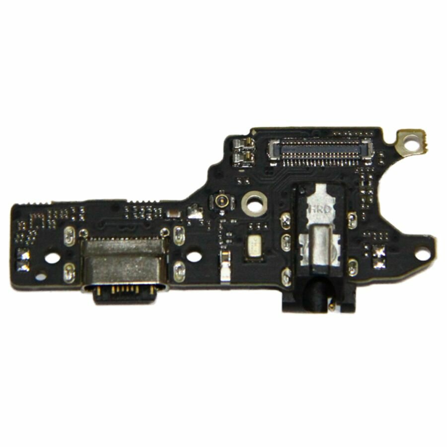 Плата нижняя для Xiaomi Redmi Note 9 на системный разъем, разъем гарнитуры и микрофон