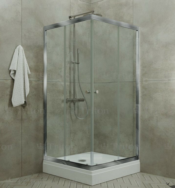 Душевая ширма TRITON Вента-Хром 90х90 квадрат /1 место/КС84