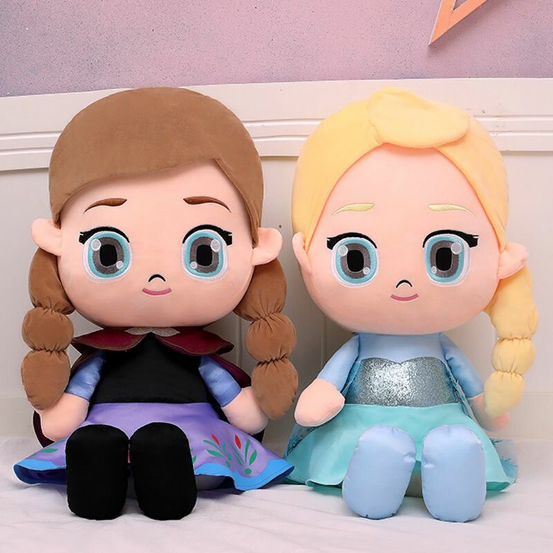 Кукла принцессы Эльзы и Анны Холодное сердце , супер мягкая плюшевая игрушка, мягкая подушка с героями мультфильмов, отличные подарки для детей