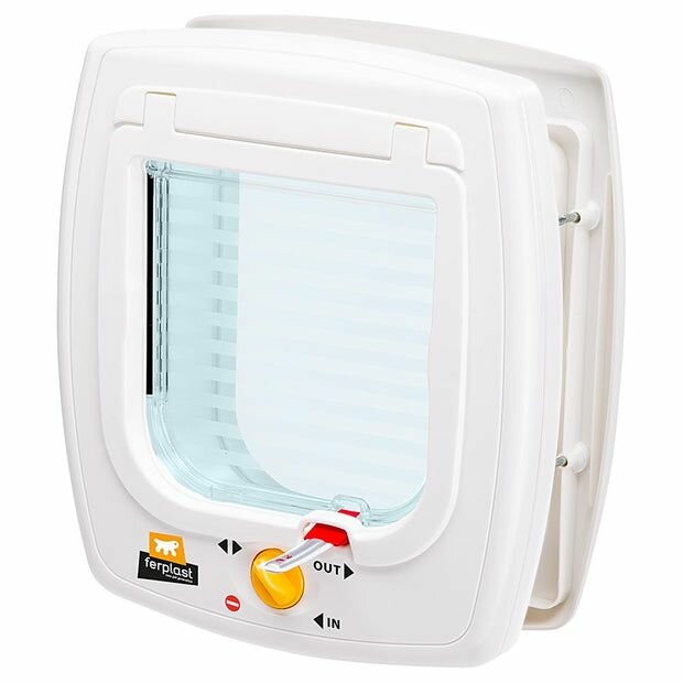 Дверка Swing 5 белая для кошек и собак 22,5x9,6xh25,2 см.