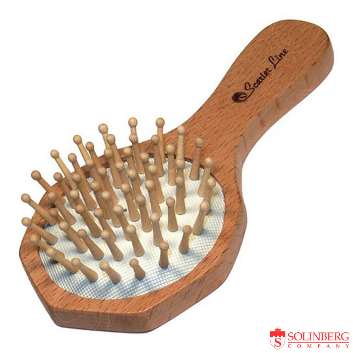 Расческа Scarlet line для волос 5205 массажная дерево