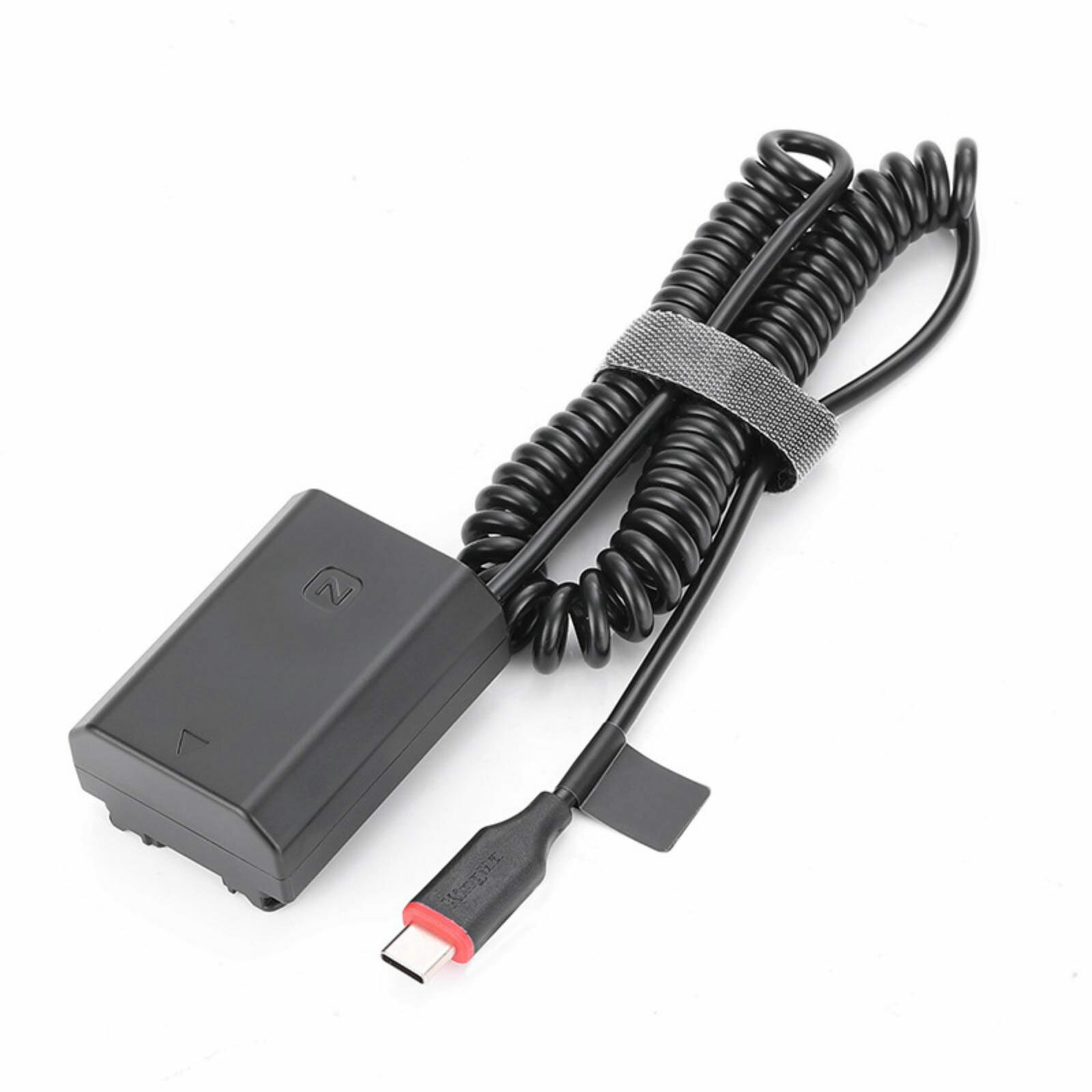 DC Coupler Dummy Battery Type-C USB-C Plug для замены батареи NP-FZ100 для камер Sony Alpha A6600 A7C A7III A7S III A7RIII A7R IV A9 A9 II A9R A9S, 1 шт.