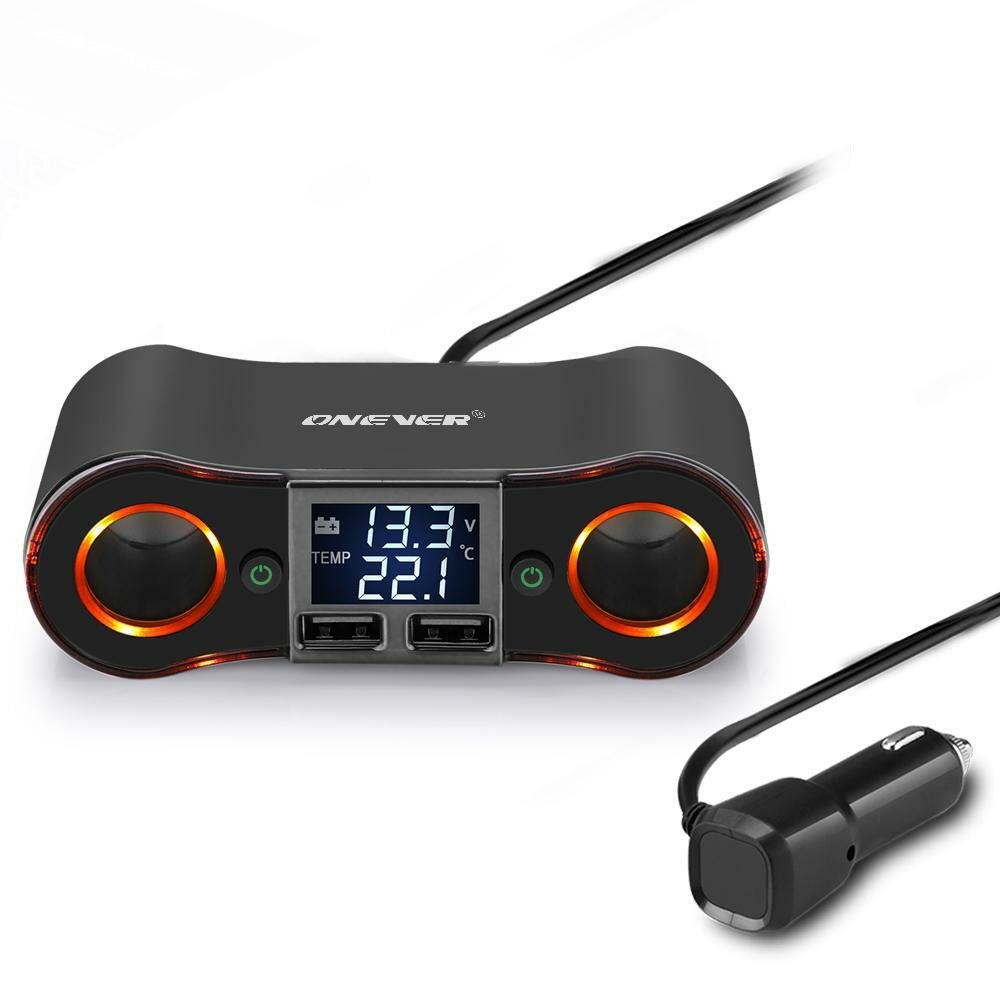 3.5A автомобильное зарядное устройство с поддержкой вольтметра с автомобильным разветвителем ZNB02 адаптер питания розетка ZNB02 Dual USB