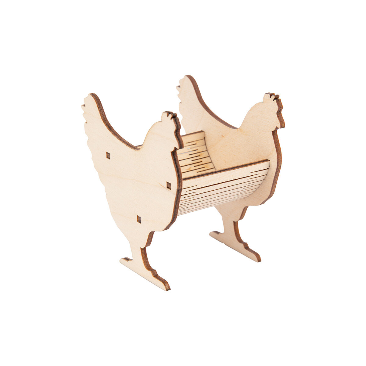 Mr. Carving Заготовка для декорирования Подставка под яйцо из фанеры 8.8×5.4×8 Курочки