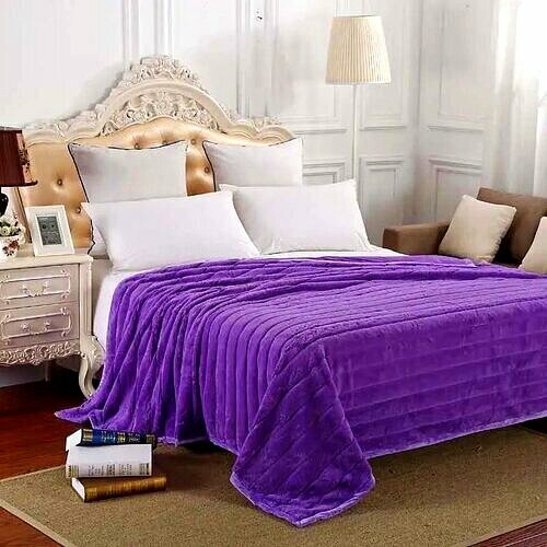Плед "Кролик" премиум 200х220 см, фиолетовый, покрывало двустроннее