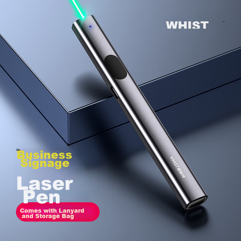 Whistle Laser Pointer, Green Light, Conference Pointer, Sales Office Pointer, USB Rechargeable, High-Power Long-Range Laser Light, Strong Red Infrared Laser Pointer, Outdoor Coach-Specific, A5 Gray And Black