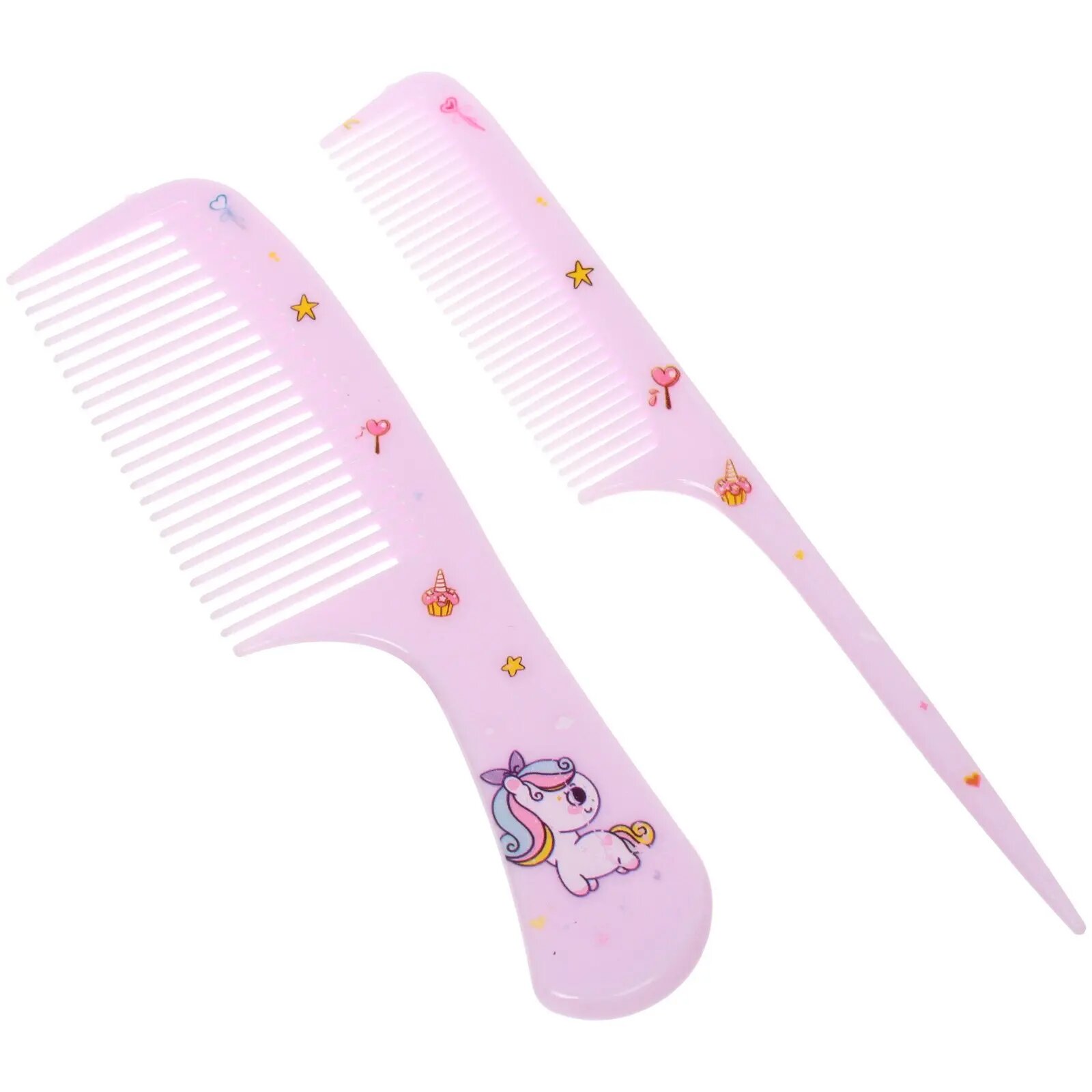 Набор детских расчесок «Сияй и Мерцай!», 2шт, единорог, 14*4/16*2,5см