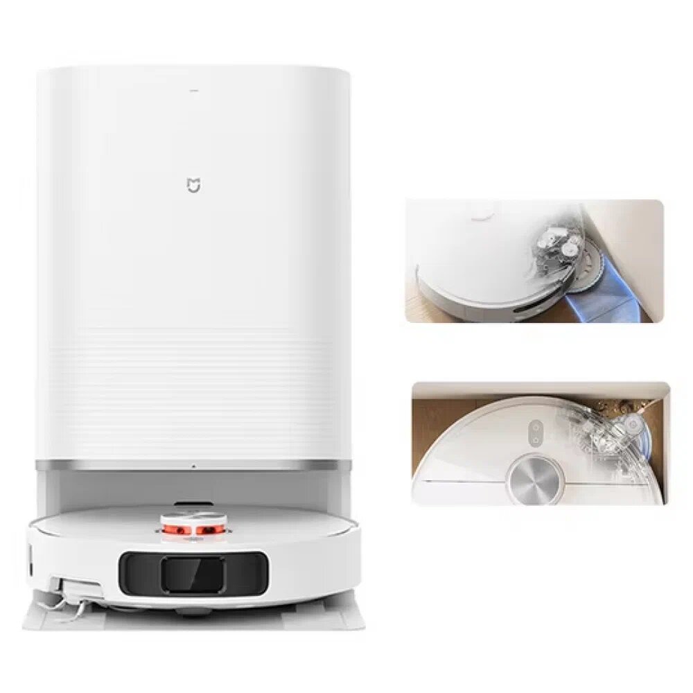 Робот-пылесос M40, сухая и влажная уборка, станция самоочистки, датчик препятствий, белый