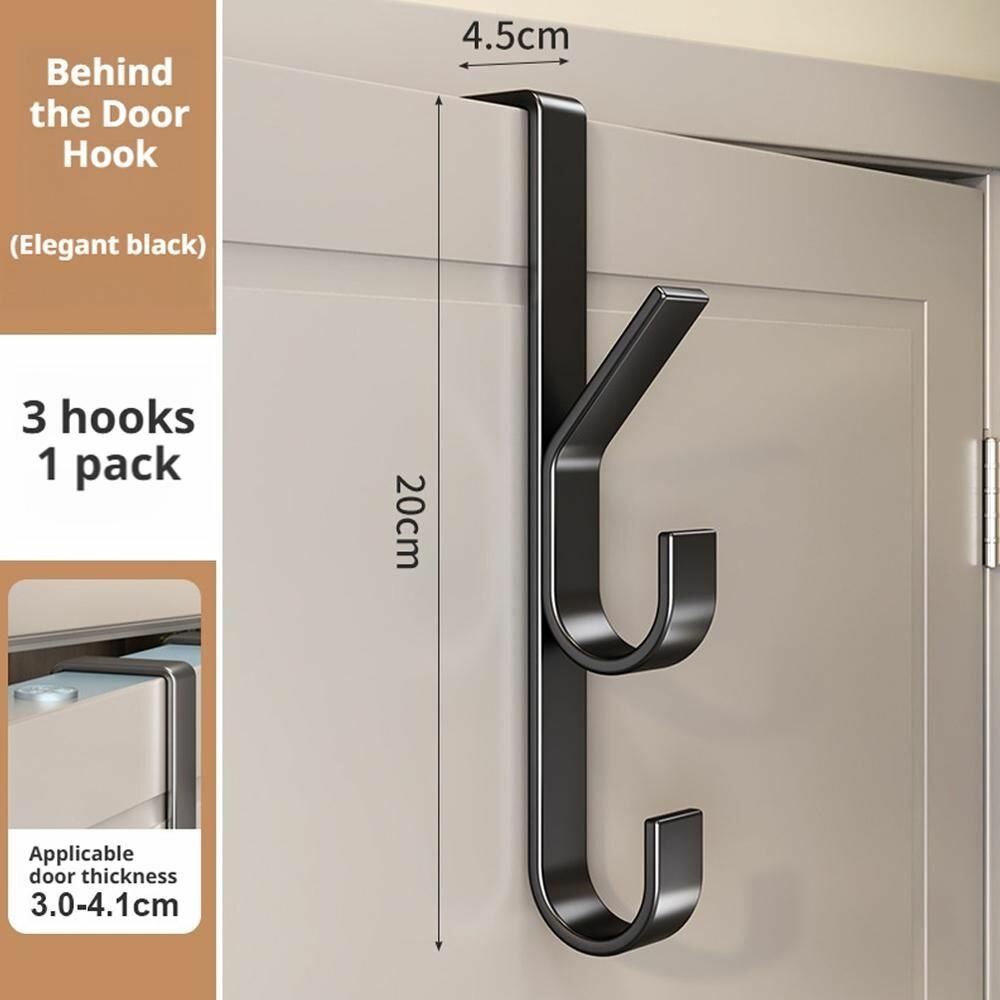 Вертикальные крючки для одежды на задней стороне двери, бытовые,3 крючка