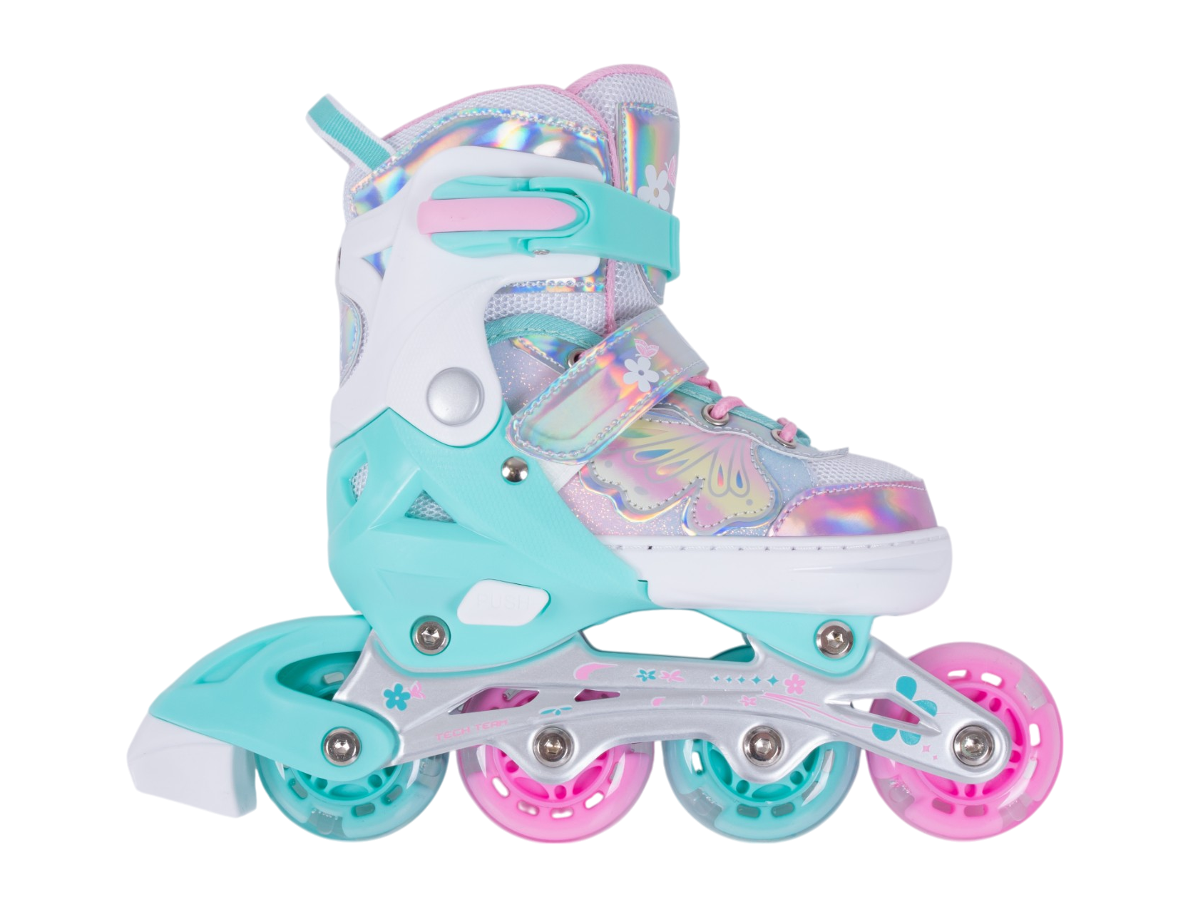 Детские раздвижные роликовые коньки Tech Team Greta - Sea Blue р. 38-41