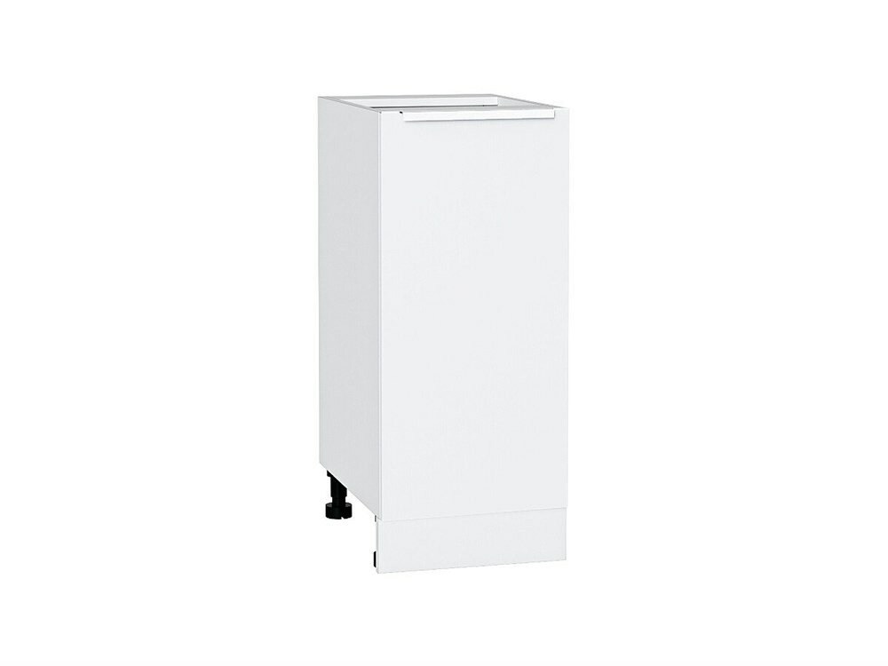 VVT Шкаф нижний с 1-ой дверцей Фьюжн Белый, Silky White, 350 В*Ш*Г 816*350*480, фасад МДФ Silky White, корпус Белый Silky White