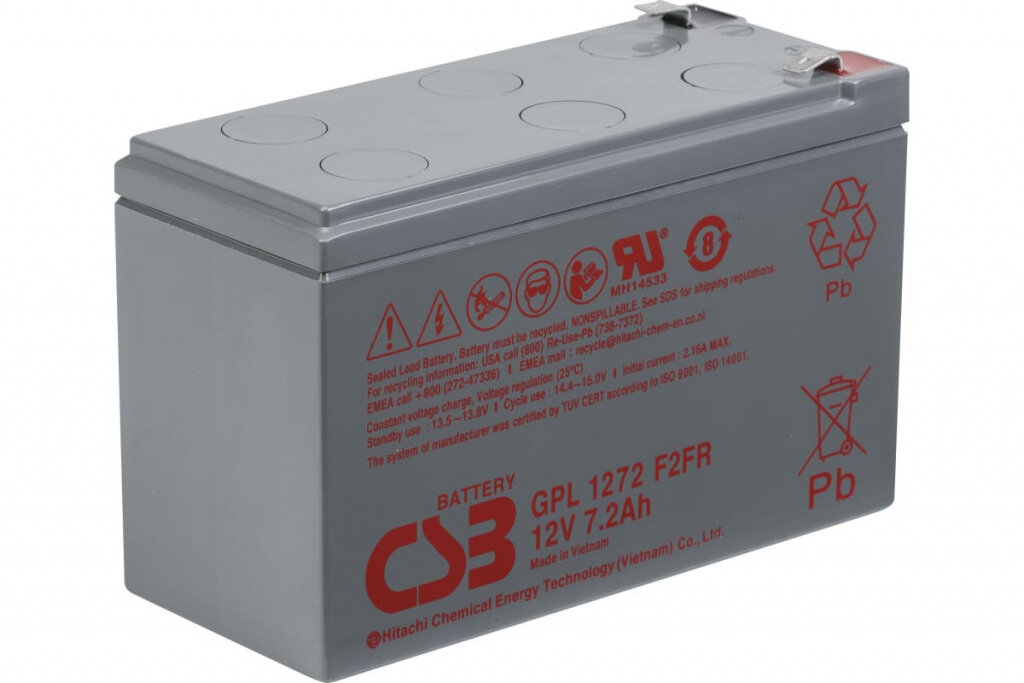 Аккумуляторная батарея CSB GPL1272 12V 7,2Ah F2