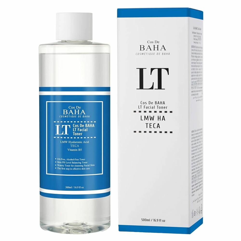 Тонер Cos de bana для лица LT Facial Toner (LT), с низкомолекулярной гиалуроновой кислотой, 500 мл