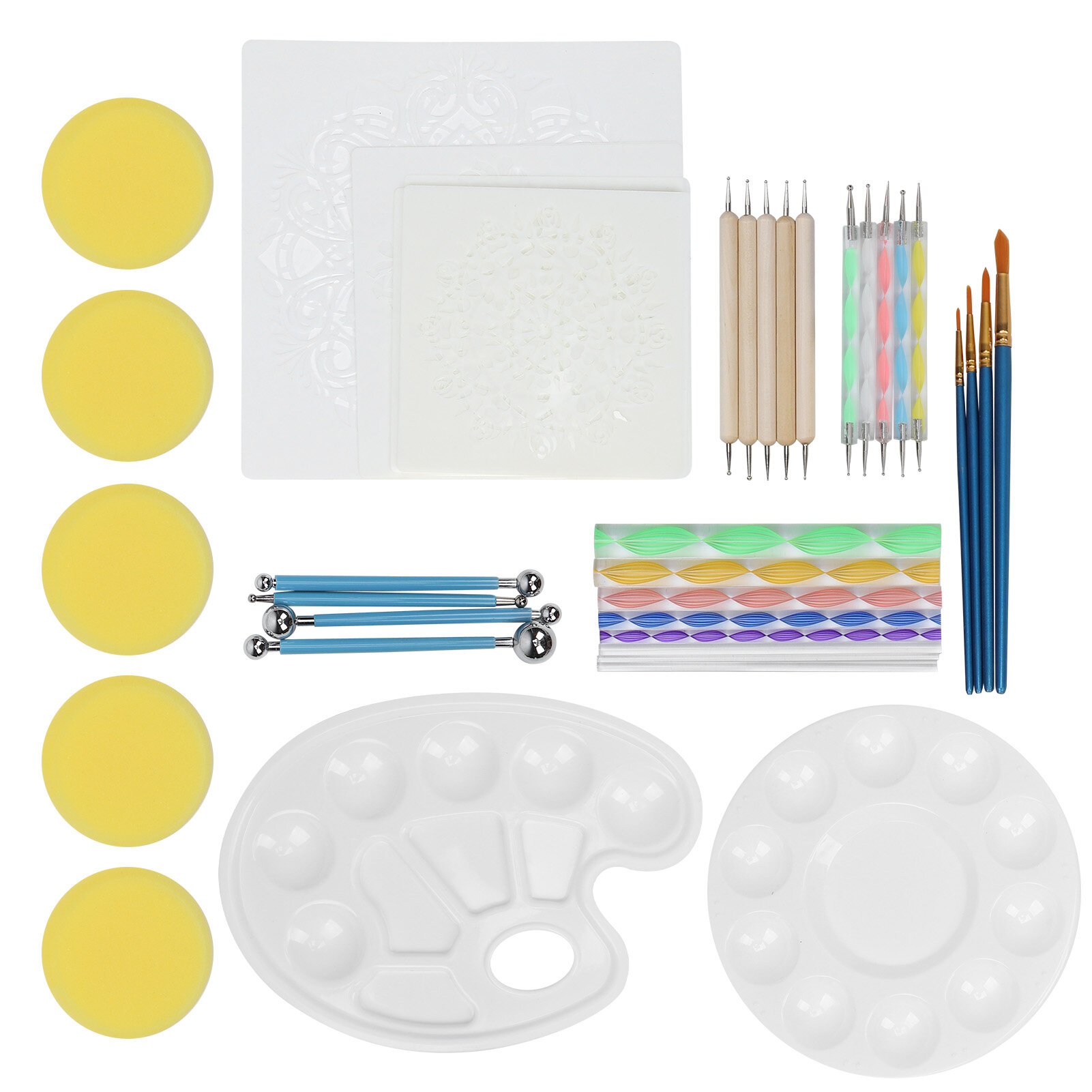 41 шт набор инструментов для раскрашивания мандалы DIY художественный шаблон украшение палка аксессуары для рисования