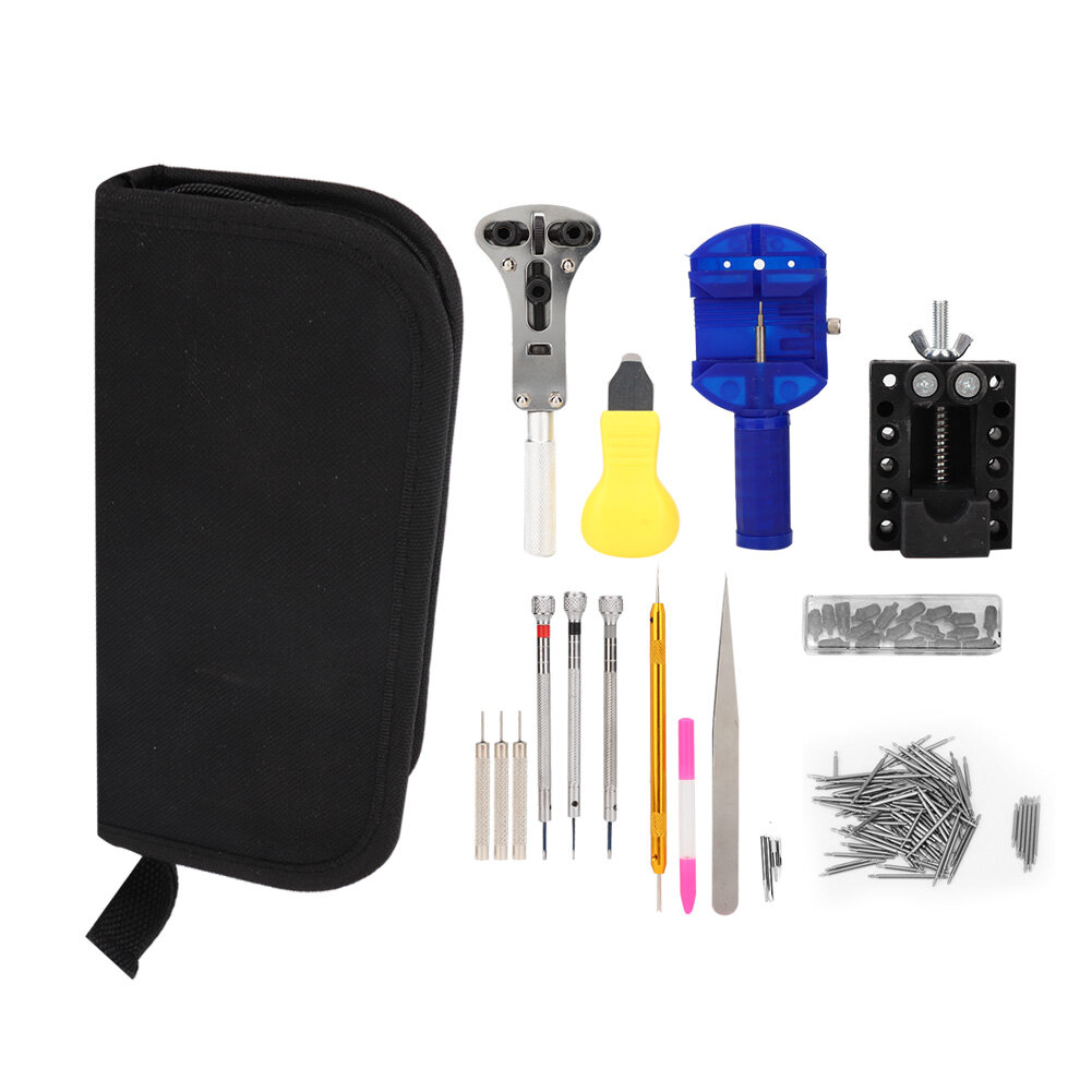 144pcs multi -функциональный портативный портативный инструмент для ремонта часов для часов для часа обратный чехол для открытия аккумуляторной батареи набор инструментов